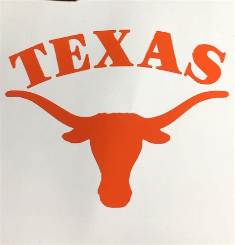 Texas Longhorn Decal Etsy