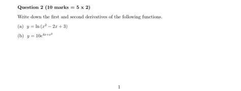 Solved Question 210 Marks 5×2 Write Down The First And