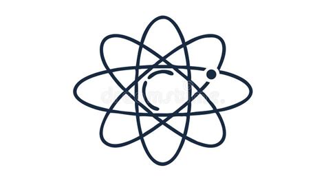 Atom Symbol Icon Outline Science Physics Particle Vector Design Generative Ai Stock Vector