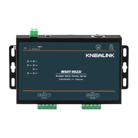 Wsht 9022i工业级2路rs485422隔离型modbus网关串口服务器knewlink工业交换机acdc交直流220v