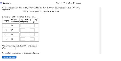 Solved Question 3You Are Conducting A Multinomial Hypothesis Chegg
