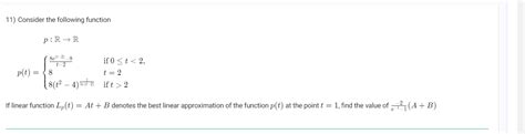 solved 11 consider the following function