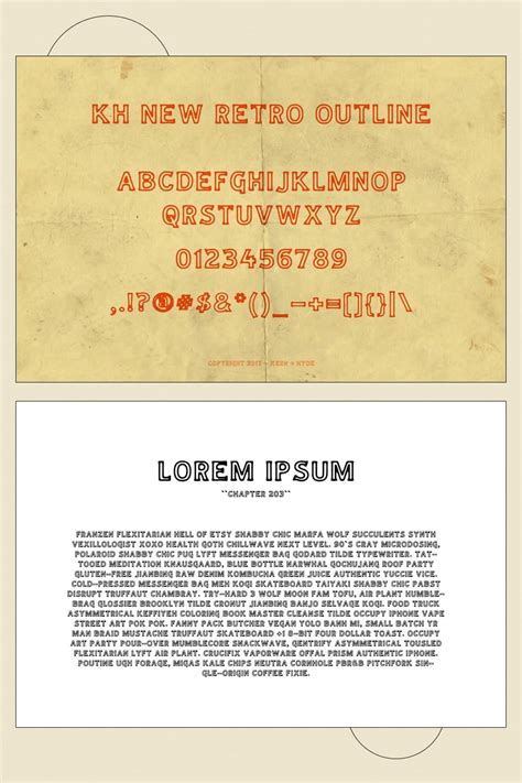 Kh New Retro Outline Font Master Bundles