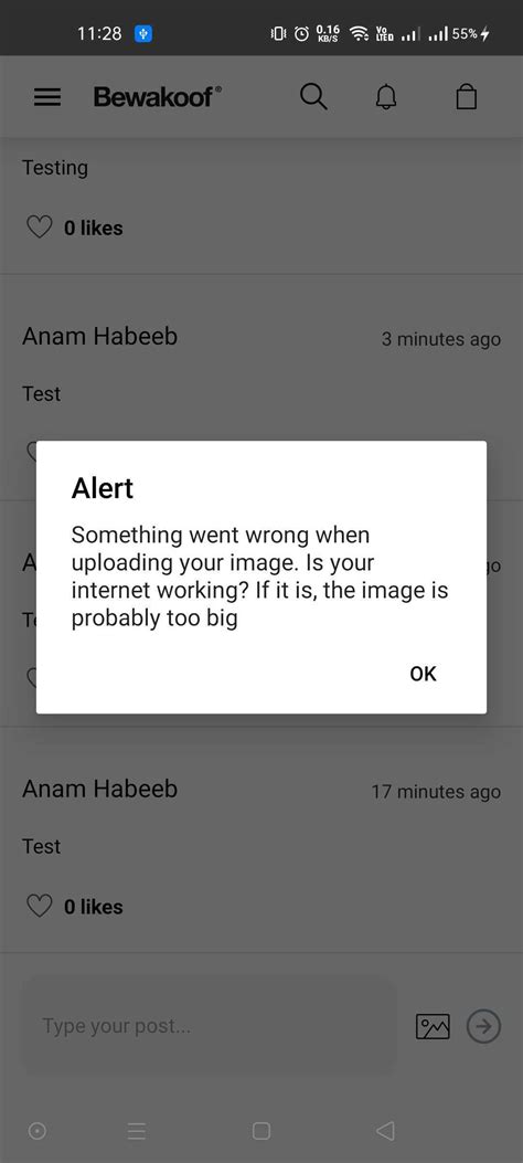 Image Upload Always Fails In Android Using Statusupdateform Component