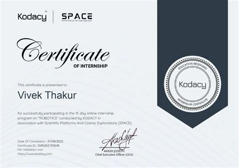 Vivek Thakur On Linkedin Internship Gratitude
