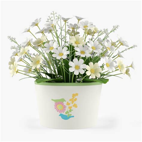 Flowers Camomile Bouquet 3d Model 39 Fbx Obj Max Free3d
