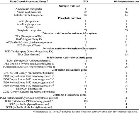 Gene Families Identified In Ec4 And Trichoderma Hamatum With The Download Scientific Diagram