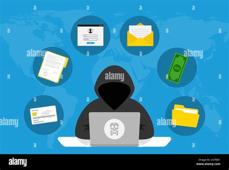 Hacking Concept Personal Information And Credit Card Detail Stock Vector Image And Art Alamy