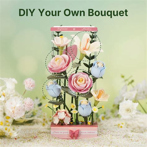 Light Pink Camellia Robotime In Czech Warehouse