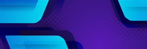 기하학적 모양이있는 현대적인 파란색과 보라색 추상적 인 와이드 웹 배너 배경 벡터 디지털 기술 미래 추상적 인 그래픽 디자인 배너 패턴 배경 템플릿 0명에 대한 스톡 벡터