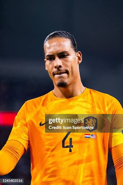 Netherlands Defender Virgil Van Dijk At The Start Of The Round Of 16
