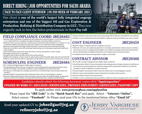 JOB OPPORTUNITIES FOR SAUDI ARABIA August 5 2024