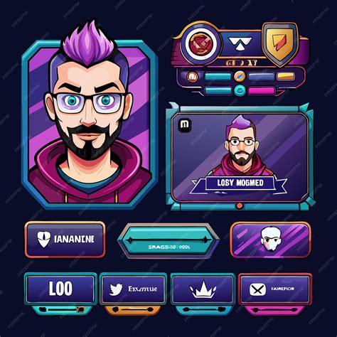Vector Twitch Overlay Live Stream Template Set Vector Live Stream