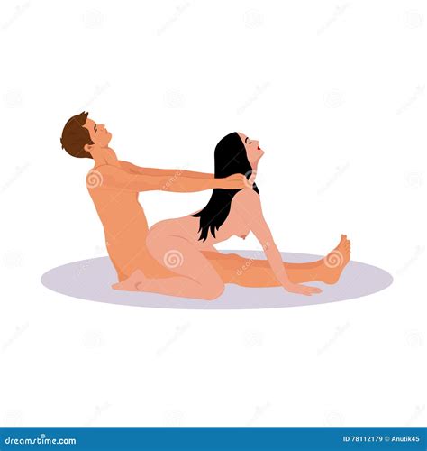 Sex Position Pose Inseparable Vector Illustration Stock Vector