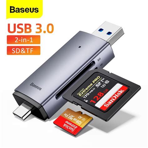 Jual Baseus Card Reader Usb 3 0 Type C To Sd Tf High Speed 2in1 Otg Adapter Shopee Indonesia