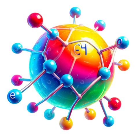 Colorful 3d Molecular Structure With Vibrant Nodes Connections And Scientific Symbols Molecular