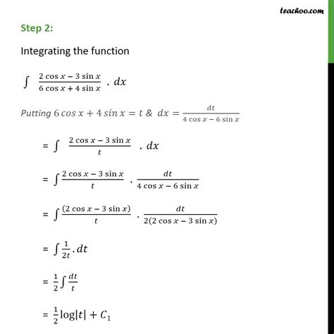Ex 7 2 24 Integrate 2 Cosx 3 Sinx 6cos X 4sin X