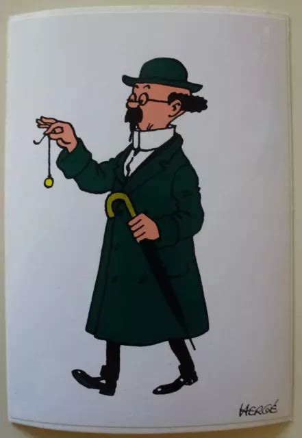 PROFESSEUR TOURNESOL CARTE Postale Autocollante N 102 Tintin Hergé 1973 Lombard EUR 5 95