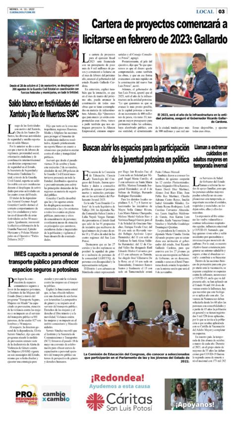 Portada Estado El Heraldo De San Luis Potosí