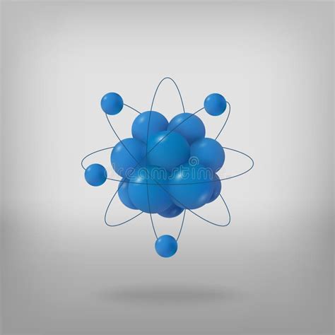 3d Abstract Atom Structure Stock Vector Illustration Of Nucleus