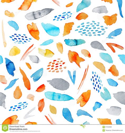 Hand Drawn Abstract Seamless Pattern Stock Illustration Illustration