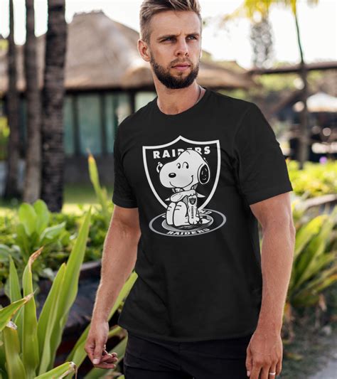 Snoopy Raiders Oakland Raiders Football Nfl Peanuts Crossover Shirt
