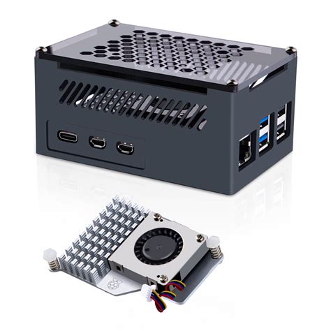 52pi Aluminum Case For Raspberry Pi 5 Active Cooler For Raspberry Pi 5
