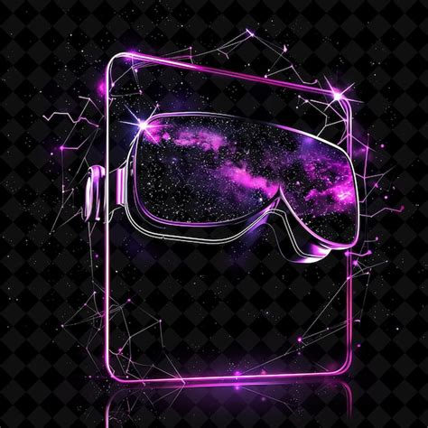 A Pair Of 3d Glasses With A Space Background For A Video Game Premium