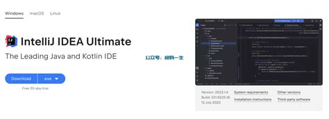IntelliJ IDEA 2023 1 4 破解教程 一键激活 免配置 Mac Windows均支持 ide激活网
