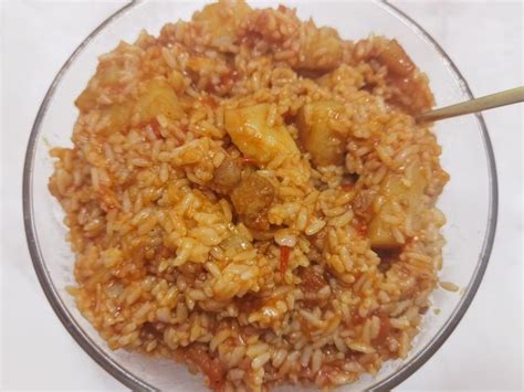 【土豆茄汁烩饭的做法步骤图，怎么做好吃】默默无闻攒菜谱下厨房