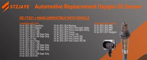 Stzjaye 1pcs 17321 Oxygen O2 Sensor Automotive Replacement