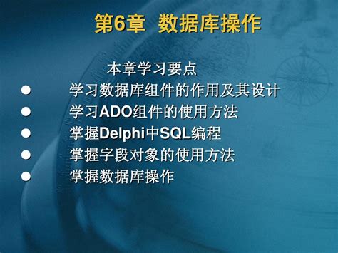 《数据库应用技术——delphi应用系统开发》 第六章word文档在线阅读与下载无忧文档