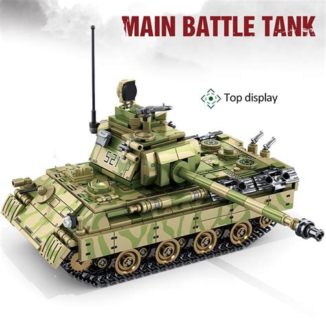 도시 Ww2 러시아 T 14 Armata 주요 전투 탱크 빌딩 블록 군사 육군 차량 피규어 모델 벽돌 장난감 어린이 선물 Hello