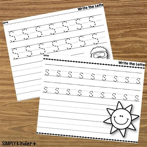 Letter S Write The Letter Page Simply Kinder Plus