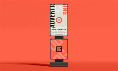 Free Advertising Display Stand Mockup Dribbble Graphics