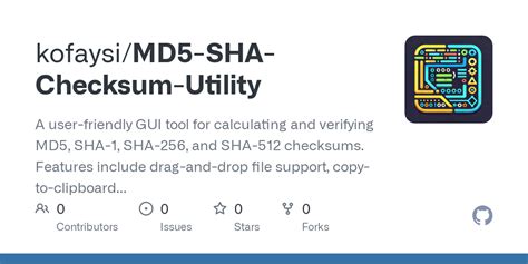 Github Kofaysimd5 Sha Checksum Utility A User Friendly Gui Tool For