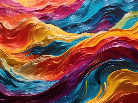 Premium Ai Image Abstract Waves Of Vibrant Color