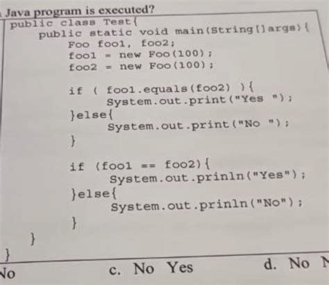 Solved Java Program Is Executed Public Class Test Public