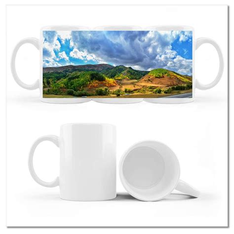 Kubek ceramiczny Pejzaże 330 ml ZeSmakiem biały ZeSmakiem