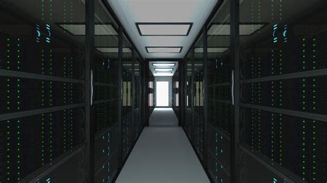 Premium Photo Modern Server Room Interior In Datacenter Web Network