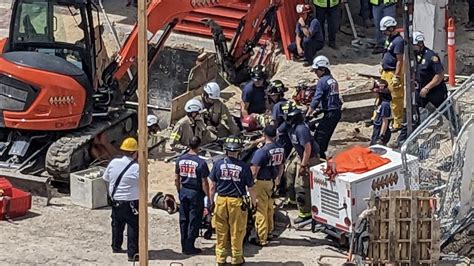 Construction Worker Caught In Trench Collapse Extricated By Slcfd Heavy