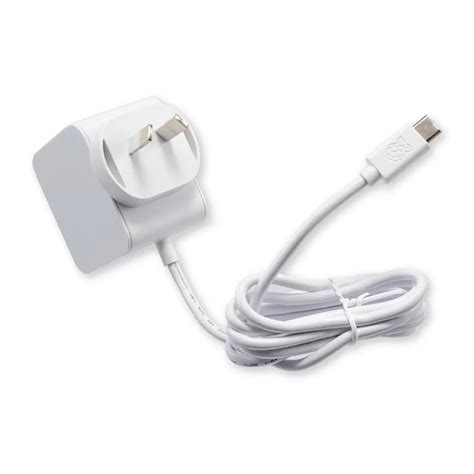Raspberry Pi 5 White Power Supply Official Usb C Pd 51v 27w Buy In