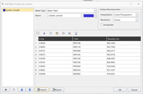 Slide Documentation Add Water Surface By Location