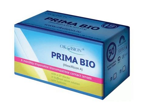 Месячные контактные линзы OkVision Prima Bio ᐈ купить по лучшей цене ...