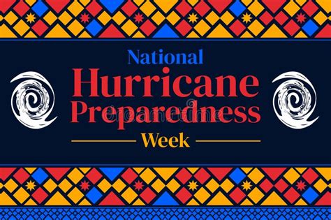 National Hurricane Preparedness Week Colorful Shapes With Typography