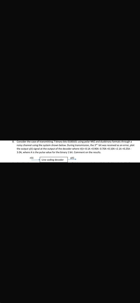 Solved Consider The Case Of Transmitting 7 ﻿binary Bits
