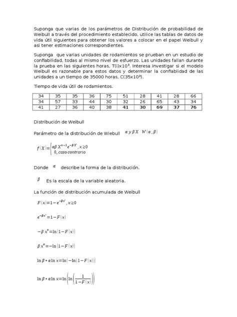 Weibull Matlab Paso A Paso Pdf Distribución De Probabilidad Regresión Lineal Weibull Matlab Paso A Paso Pdf Distribución De Probabilidad Regresión Lineal