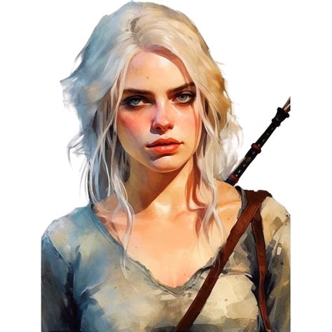 Premium Photo Ciri The Witcher On A White Background