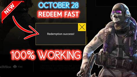 New October 28 Working Redeem Code Codm Season 9 Season 9 New