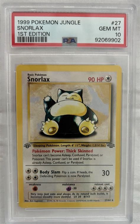 Snorlax 1999 Jungle 2764 1st Edition Price Guide Sports Card Investor